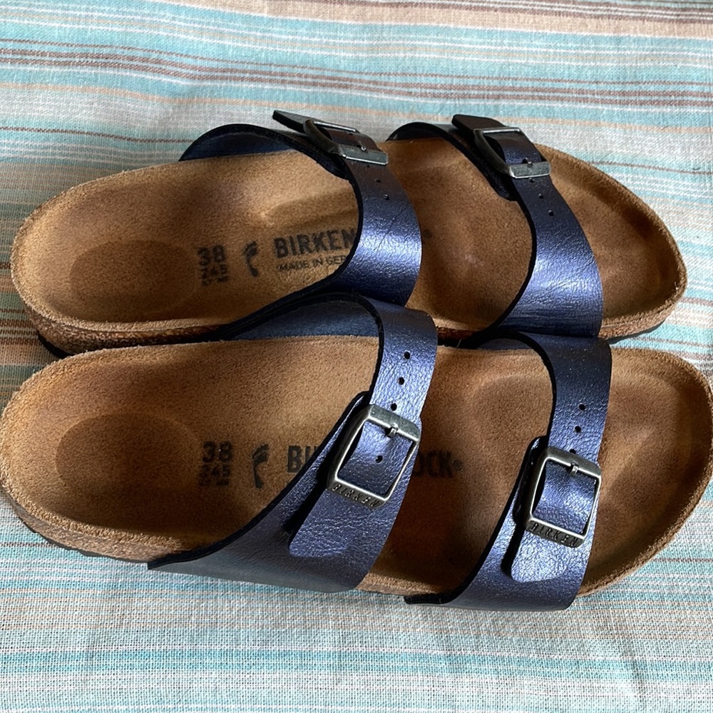 Birkenstock Sydney Midnight Blue Sandals. Size 7-7.5,… - Gem